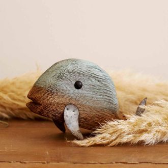Mitienda Wal zum Aufstellen hellblau, Deko aus Holz, Dekofigur, Walfigur Maritime Deko, Tiermotiv