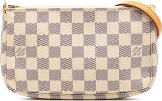 Louis Vuitton Hobo Bags - Damier Azur Pochette Accessoires - Gr. unisize - in Wei&szlig; - f&uuml;r Damen