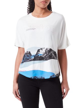 s.Oliver Damen T-Shirts T Shirts Kurzarm, Weiß, 40 EU