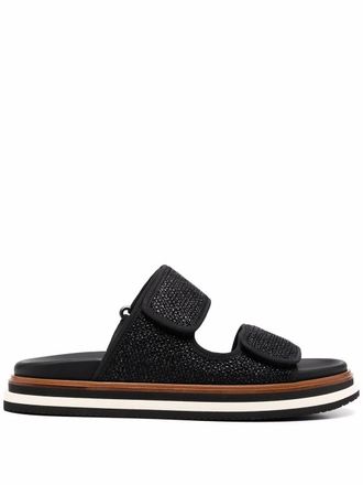 Hogan Sandalen mit Klettverschluss - Schwarz