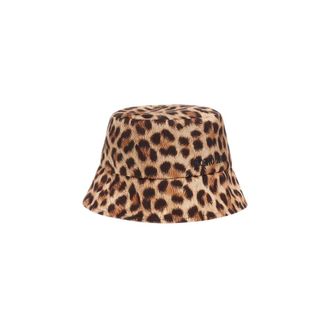Roberto Cavalli Femme, Accessoires, Brun, Taille: ONE Size Leopard Print Logo Cap Hat