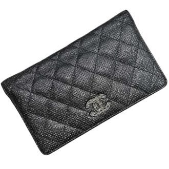 Chanel Pre-owned Vintage Lange Geldb&ouml;rse (zweifach faltbar) - - Pre-owned - Damen - Schwarzk - ONE SIZE
