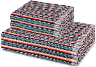 M&ouml;ve Bliss 4er Set - 2X Handtuch, 2X Duschtuch - Extra weich, hautfreundlich, Perlstruktur mit Massageeffekt, Moderner breiter Saum, 100% Baumwolle - Strap