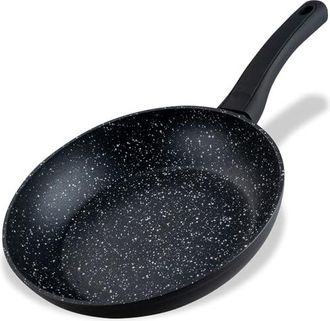 Fackelmann Fackelmann Bratpfanne Marble 24 cm, Antihaft-Pfanne aus 90% recyceltem Aluminium mit ergonomischem Kunststoff-Griff, kleine Induktionspfanne zum Koche