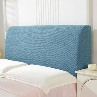 Generic Elastischer Geometrischer Jacquard Kopfteilbezug, Einfach Anzubringender Schutzbezug Kratzfester & Waschbarer Staubschutz f&uuml;r Schlafzimmer-Dekoration 