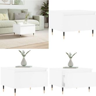 vidaXL Vidaxl - Couchtisch Wei&szlig; 50x46x35 cm Holzwerkstoff - Couchtisch - Wohnzimmerstil - Wei&szlig;er Couchtisch - Holzwerkstoff M&ouml;bel - Sideboard - Home & Living