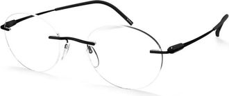 Silhouette unisex, Accessoires, Noir, Taille: 49 MM Purist Rimless Frame