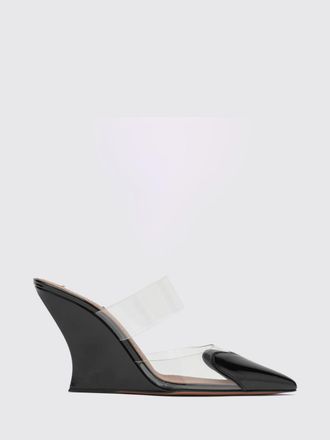 Alaia Mules Le Caur en cuir verni &agrave; imprim&eacute; caurs et talon haut