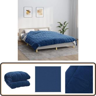 vidaXL Vidaxl - Gewichtsdecke Blau 200x200 cm 13 kg Stoff - Gewichtsdecke - Schlafhilfe - Decke Blau - Schwere Decke - Entspannende Decke