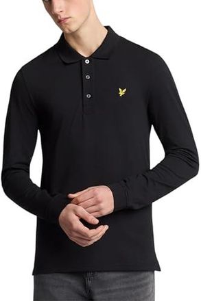 Lyle & Scott Homme Polo &Agrave; Manches Longues, Jet Black, M