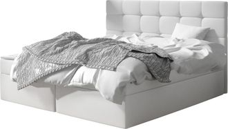 Mirjan24 Boxspringbett Gazel mit 2 Bettkasten, Bonell-Matratze und Topperr, Continentalbett, Polsterbett, Amerikanisches Bett, Ehebett, gepolstertes Kopfteil (