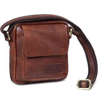 Royalz Austin Moderne Echtleder Umhängetasche Klein Herren Schultertasche Mini Messenger Bag Vintage Ledertasche zum Umhängen Kleine Männer Schultertasche, F