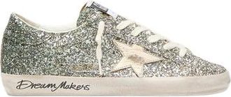 Golden Goose Baskets Super Star &agrave; paillettes en cuir