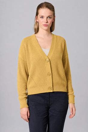 Hempage Hempage Damen vegan Cardigan Timeless Dijon Gelb