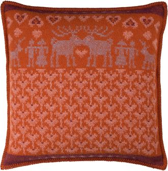 &Ouml;jbro Vantfabrik F&auml;stfolk Estelle & Esbj&ouml;rn gewebte Dekokissen-Bezug Wollkissenh&uuml;lle 50x50 cm Kissenbezug f&uuml;r Zierkissen Schafwolle Folklore Deko-Kissenh&uuml;lle f&uuml;r Kisse