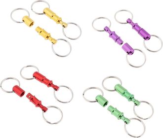 Harilla 8 Stück klick-Ringe für Autoschlüssel, Schlüsselanhänger Set