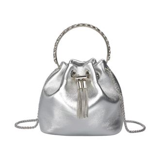 Alma En Pena Handtasche mit Strassgriff - - Bags - Damen - Grau - ONE SIZE