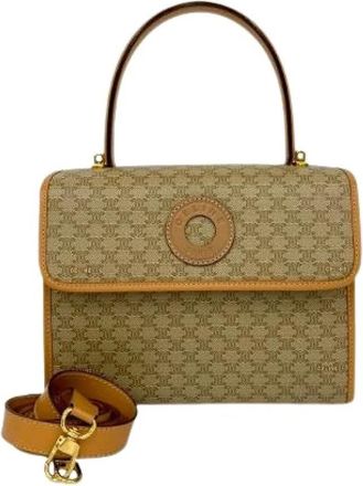 Celine Pre-owned Macadam Leather 2way Bag - Femme - Pre-owned - Beige - Taille: ONE Size