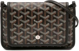 Goyard 2018 Goyardine Plumet Pocket Wallet crossbody bag - Schwarz