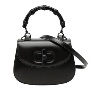 Gucci Sacoche Pre-owned avec poign&eacute;e sup&eacute;rieure en bambou - Femme - Pre-owned - Noir - Taille: ONE Size
