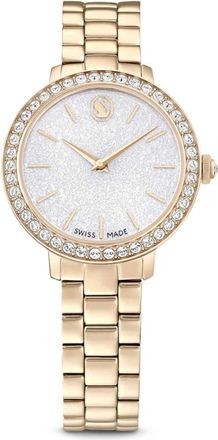 Swarovski Femme, Accessoires, Jaune, Taille: ONE Size Montre en Or &Eacute;l&eacute;gante pour un Usage Quotidien