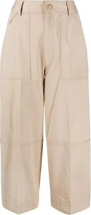 Moncler Cropped Hose - - Trousers - Damen - Beige - L