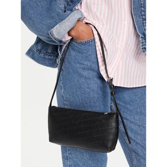 Tommy Jeans Handtasche Tommy Jeans Tjw Must Aop Shoulder Bag AW0AW17867 Schwarz