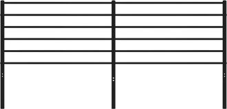 Generic Kopfteil aus Metall, Horizontale Stange mit Beindesign, Einfache Montage f&uuml;r Twin-, Full-, Queen- und King-Size-Betten (200 cm)
