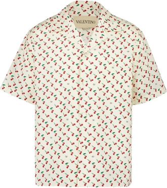 Valentino Garavani Homme, Chemises, Multicolore, Taille: S Chemise en coton avec imprim&eacute; Cherryfic
