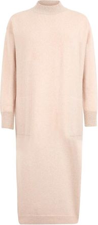 PESERICO Femme, Robes, Beige, Taille: 50 FR Longue Robe Tricot&eacute;e