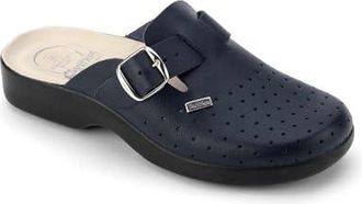 Saniflex 2931-10 Sabots Mules Chaussons Chaussures en Cuir, Homme, Bleu, EU 45