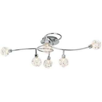 Brilliant Lampe Joya spot de plafond 6flg chrome 6x QT14, G9, 33W, adapt&eacute; aux lampes &agrave; culot &agrave; broche (non incluses) &Eacute;chelle a ++ &agrave; e T&ecirc;tes pivotantes