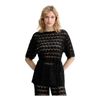 Twinset Strand-T-Shirt - - Knitwear - Damen - Schwarzk - L