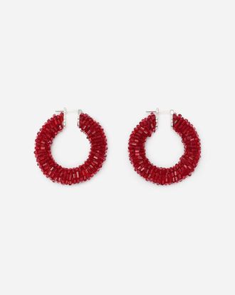Arket Hoops Mit Perlen -Rot