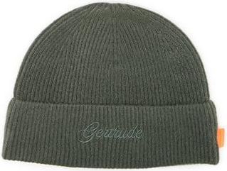 Gertrude Bonnet &agrave; logo Jadden en maille c&ocirc;tel&eacute;e