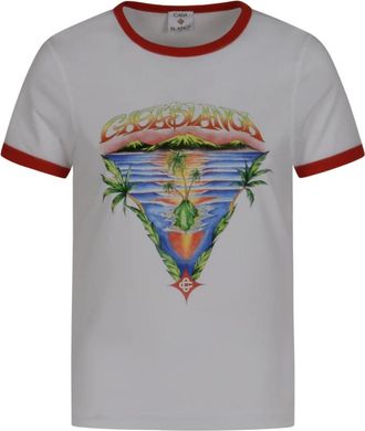Casablanca Femme, Tops, Multicolore, Taille: 40 FR Innocence Triangle Longline Ringer Tee