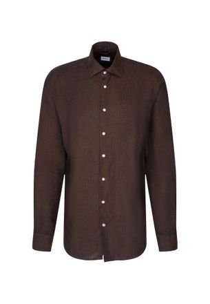 Seidensticker Herren Business Hemd - Regular Fit - Soft - Kent-Kragen - Langarm - 100% Leinen