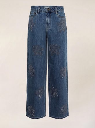 Kaffe Wide Leg Jeans Kacastelia blau