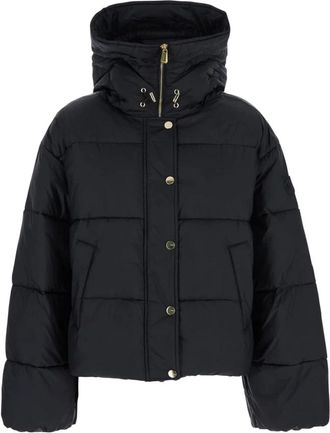 Pinko Pinko, Femme, Vestes, Noir, Taille: 40 FR Veste Technique en Toile avec Capuche