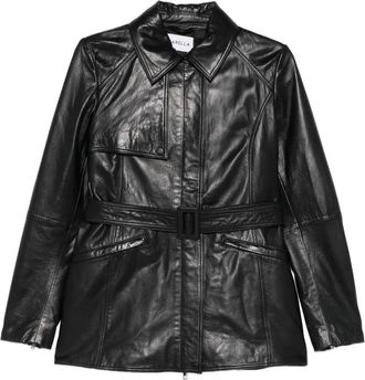 Marella manteau Sedile en cuir - Noir