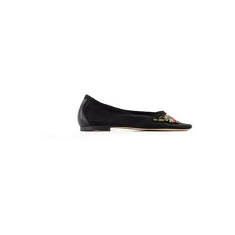 Simone Rocha Verzierter Blumen-Mesh-Ballerina - - Shoes - Damen - Schwarzk - 37 EU