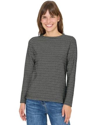 Cecil T-Shirt structur&eacute; Bicolore Noir, Taille S