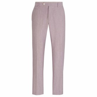 HUGO BOSS Oversized-fit Hose aus Twill - - Trousers - Herren - Beige - S