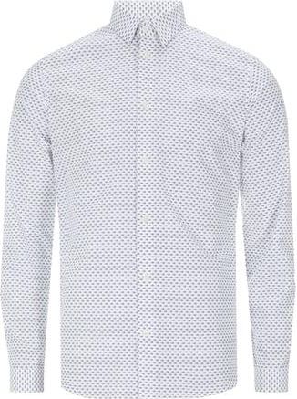 Au Printemps Paris Baumwollmuster -Hemd - Blau