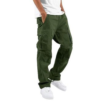 Generic Pantalon de surv&ecirc;tement de couleur unie pour homme, pantalon de fitness et de course, pantalon de jogging d&eacute;contract&eacute; &agrave; taille &eacute;lastique pour la gym e