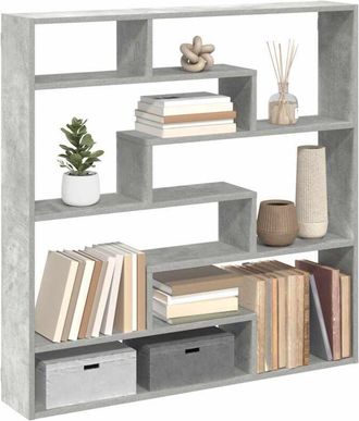 vidaXL Vidaxl - tag&egrave;re cube murale 7 compartiments gris b&eacute;ton bois ing&eacute;nierie
