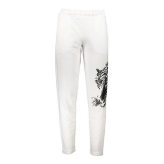 Cavalli Homme, Pantalons, Blanc, Taille: S Pantalon de sport blanc pour homme avec taille élastique