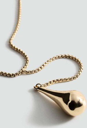 Mango Collier avec pendentif m&eacute;tallique or - Femme - Taille unique - MANGO