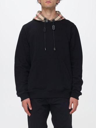 Burberry Sweat &agrave; capuche en coton avec d&eacute;tail Vintage Check et poche kangourou
