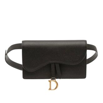 Dior Pochette de ceinture Saddle Pre-owned - Femme - Pre-owned - Noir - Taille: ONE Size